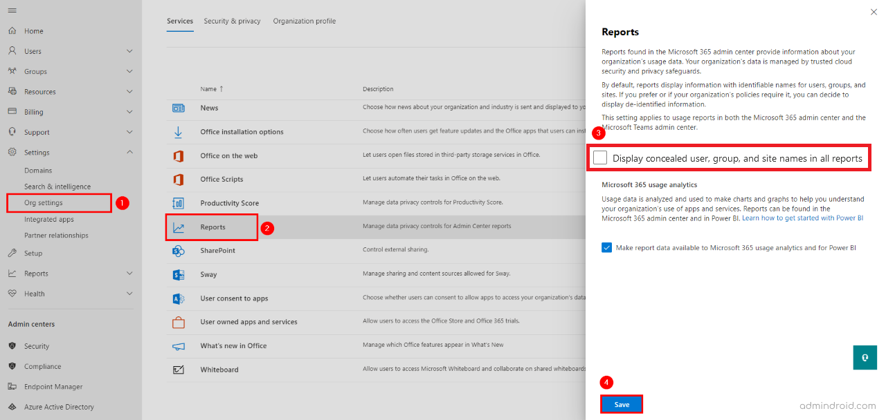 How To Enable Identifying User Names In Usage Analytics Reports Admindroid Blog