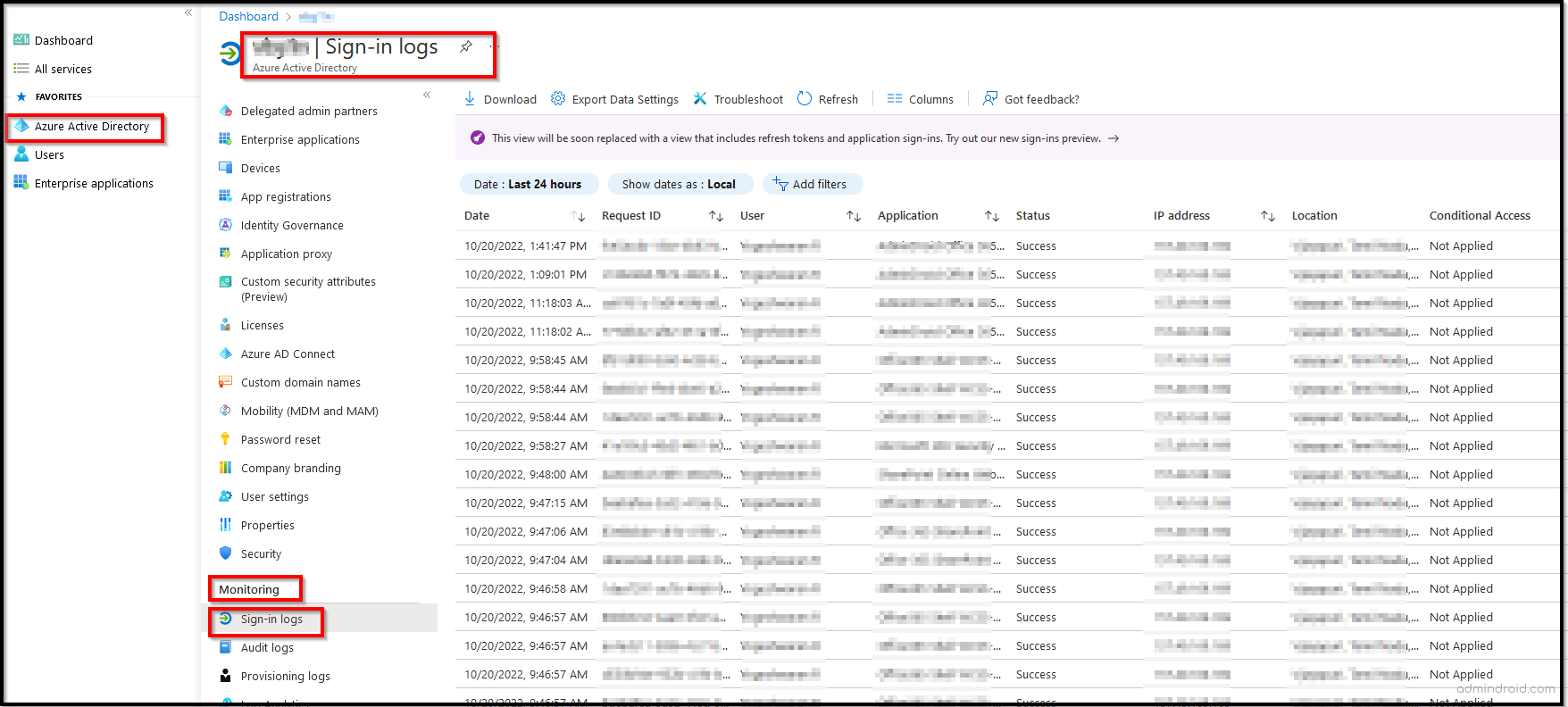 Monitoring Azure Ad Sign In Logs And Risky Sign In Activities