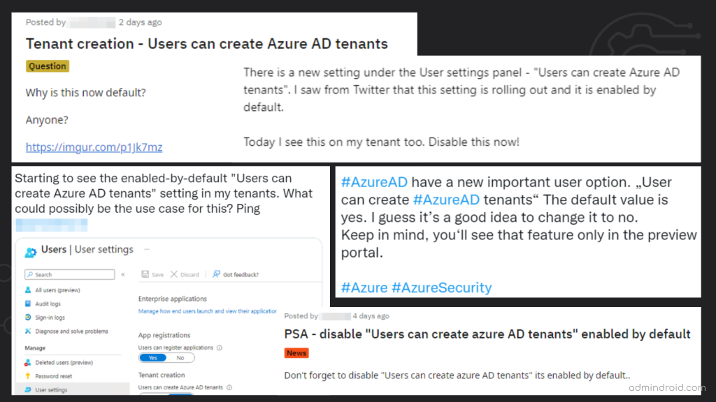 Disable Microsoft 365 User Tenant Creation In Azure Ad Admindroid Blog