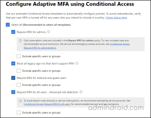 Adaptive MFA Using Conditional Access in the Microsoft 365
