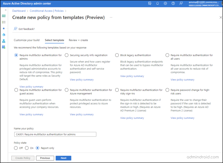 Conditional Access Policy Templates: A Simple & Effective Way to ...