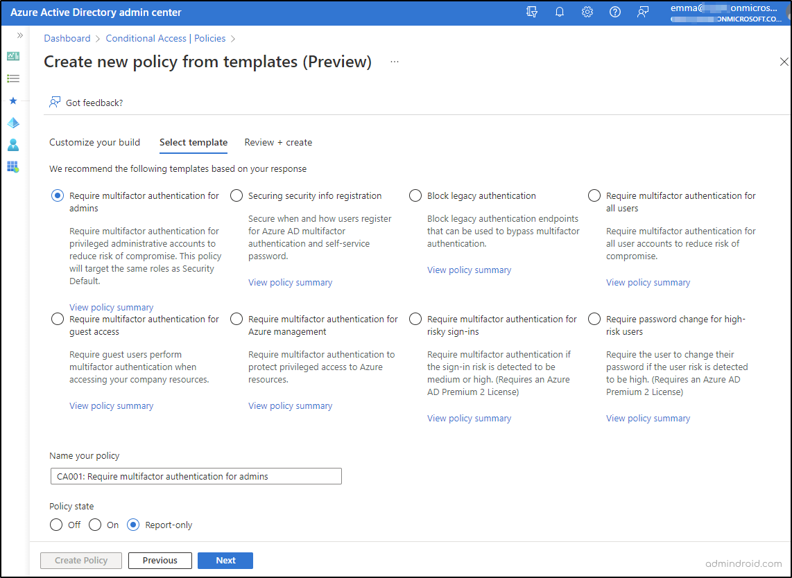 Conditional Access Policy Templates A Simple And Effective Way To Empower Microsoft 365 Security