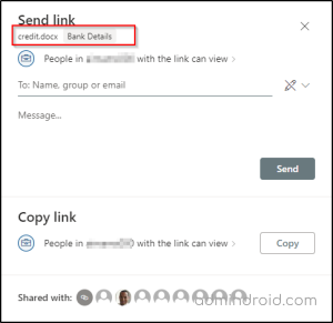Microsoft 365 Sensitivity Labels in the Sharing Dialog