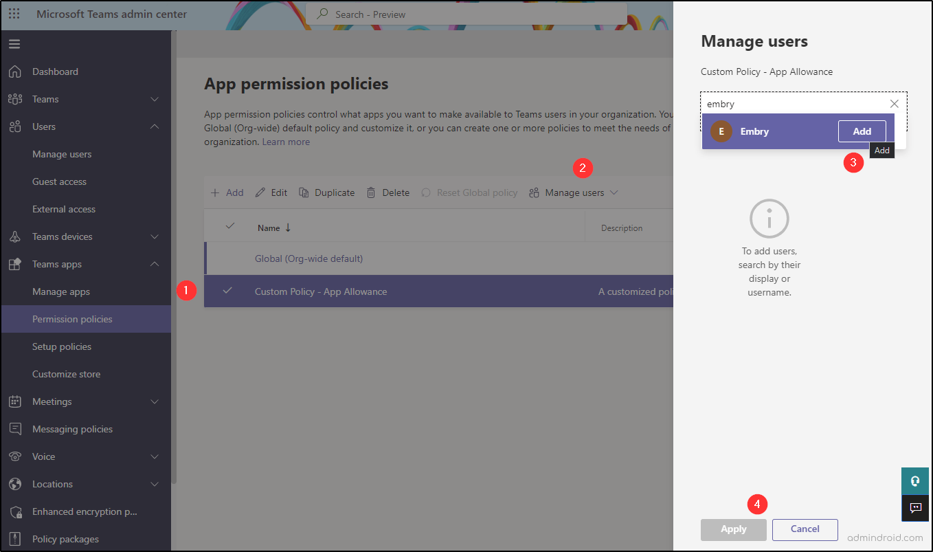 Teams App Permission Policies Management: A Office 365 Pro's Guide - AdminDroid Blog