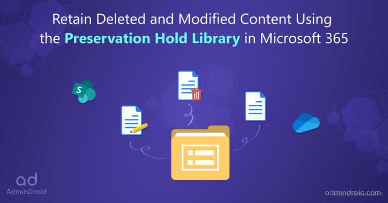 Preservation Hold Library in SharePoint Online and OneDrive