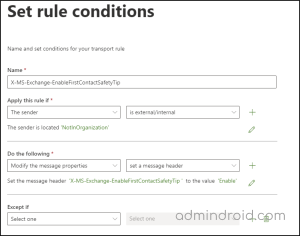 Enable First Contact Safety Tip for Exchange Online - AdminDroid Blog