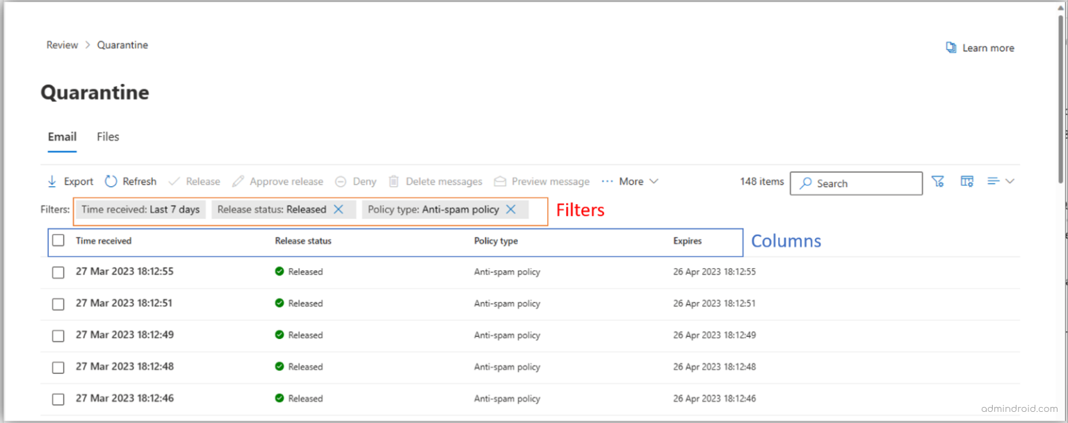 Latest Updates on Quarantine Management Features in Microsoft Defender ...