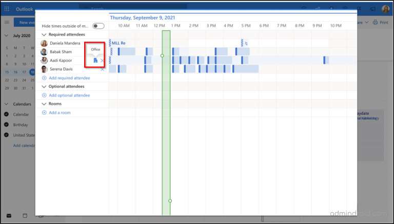 How to Set Work Hours and Location in Outlook