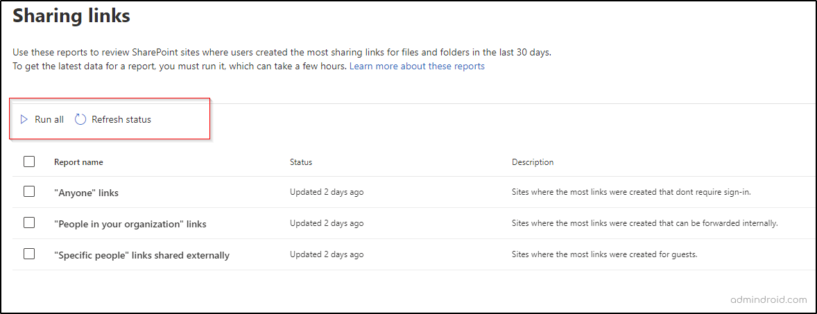Data Access Governance Reports in the SharePoint Admin Center