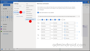 Work Hours and Location in Outlook for Efficient Collaboration