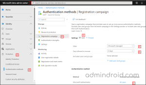 Registration Campaign in Microsoft Entra ID