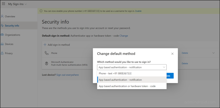 How can Admins Change the Default MFA Method for Microsoft 365 Users ...