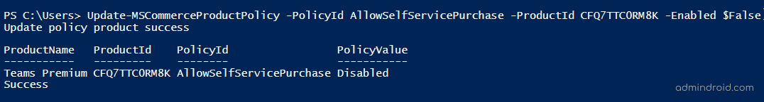 Disable Self-service Purchase for Microsoft 365 Products - AdminDroid Blog