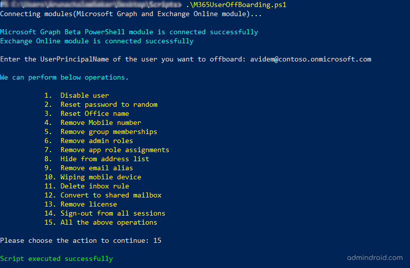 Automate Microsoft 365 User Offboarding With Powershell Admindroid Blog