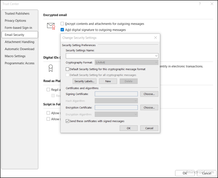 Standard Signatures vs Digital Signatures in Microsoft Outlook ...