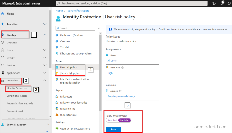 Risk-based Conditional Access Policies in Microsoft Entra ID