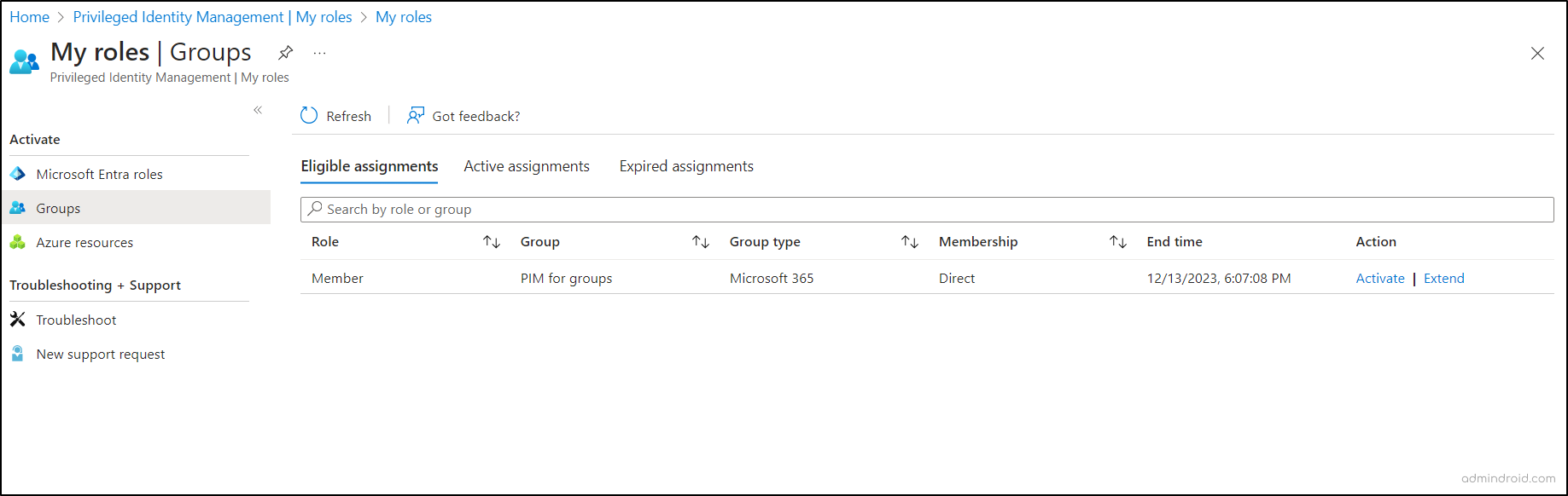 Privileged Identity Management for Groups in Microsoft Entra