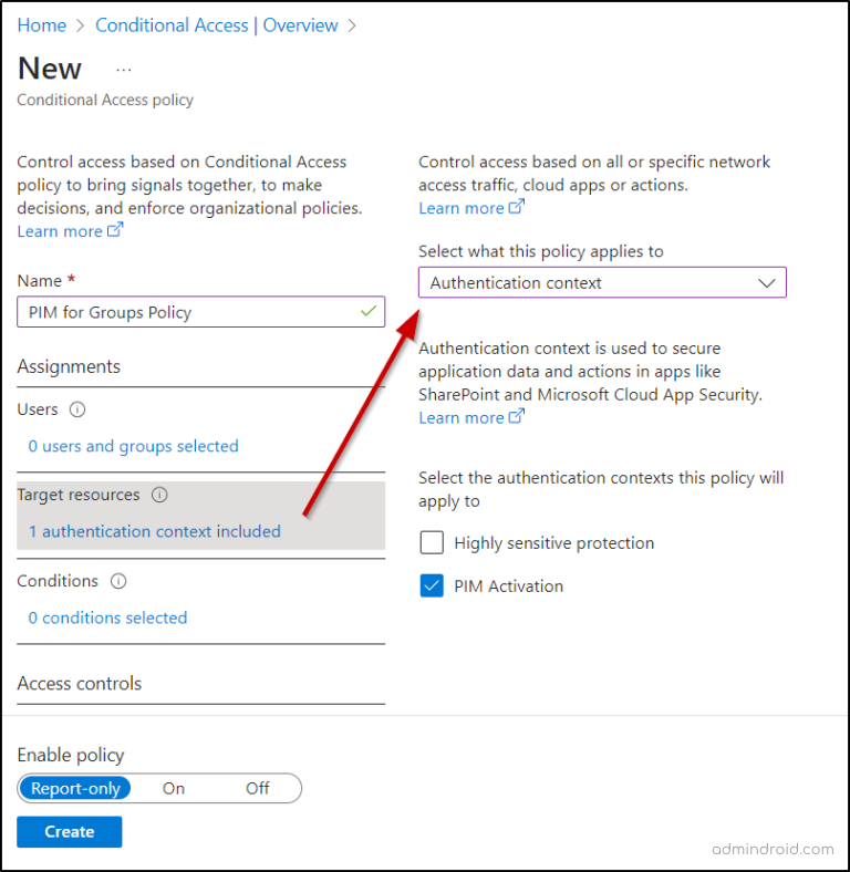 Conditional Access in Privileged Identity Management for Groups