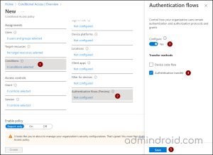 Control Authentication Flows in Conditional Access Policy