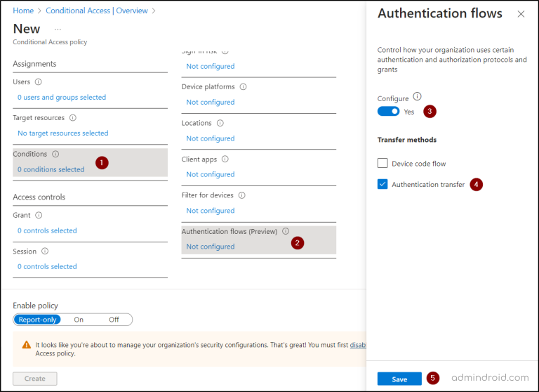 Control Authentication Flows Using Conditional Access Policy