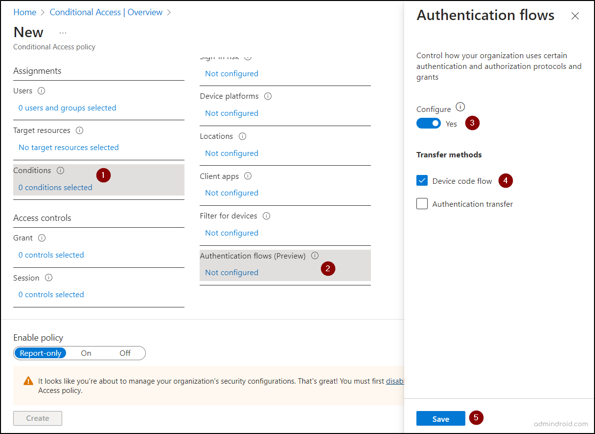 Control Authentication Flows In Conditional Access Policy