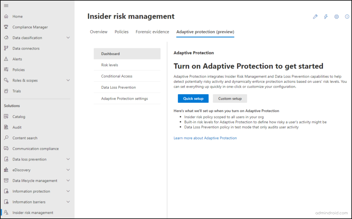 Implement Adaptive Protection in Microsoft Purview