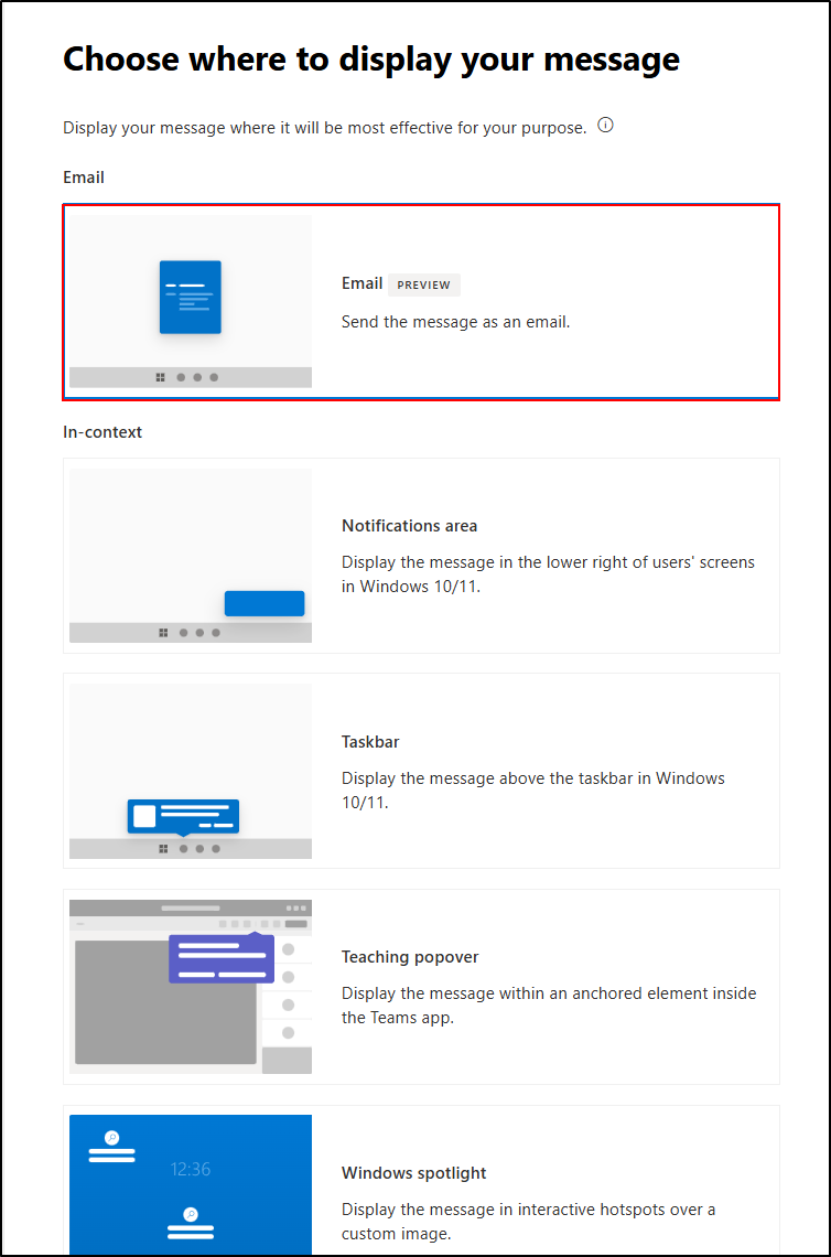 Organizational Messages in Microsoft 365 Admin Center