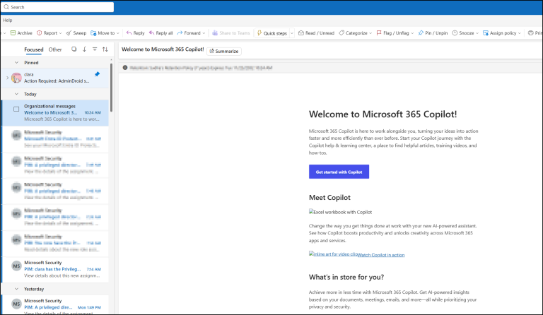 Organizational Messages in Microsoft 365 Admin Center