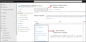 External Authentication Methods in Microsoft Entra ID