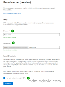 Brand Center in SharePoint Admin Center