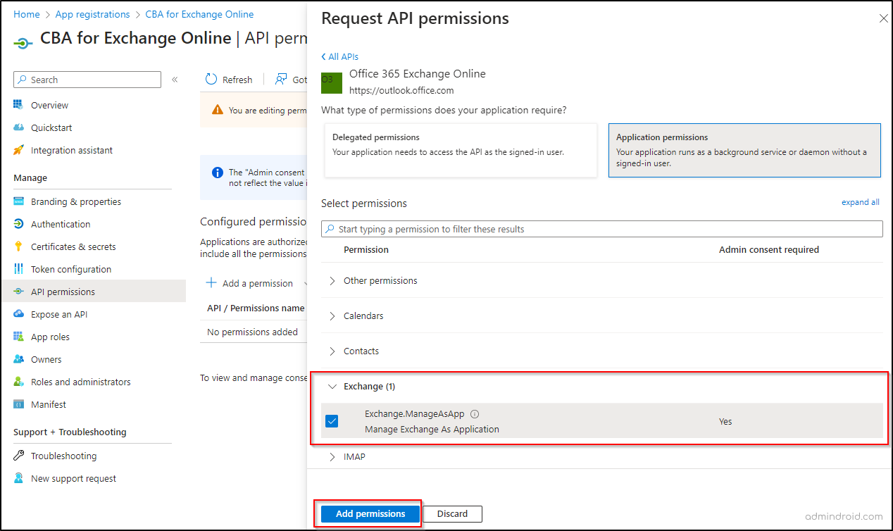 Connect to Exchange Online with Certificate