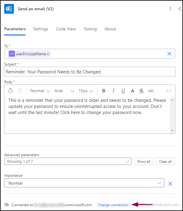 Send Password Expiration Notification Using Power Automate