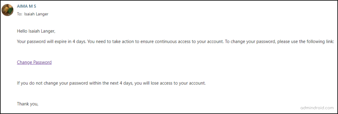 Free Password Expiry Notification with Follow-up Emails