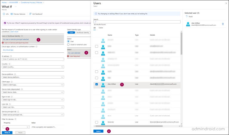 How to Use Conditional Access What If tool in Entra ID