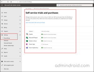 Block Self-service Purchases Using Microsoft 365 Admin Center - AdminDroid Blog