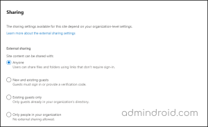 Allow External Sharing for Specific SharePoint Sites