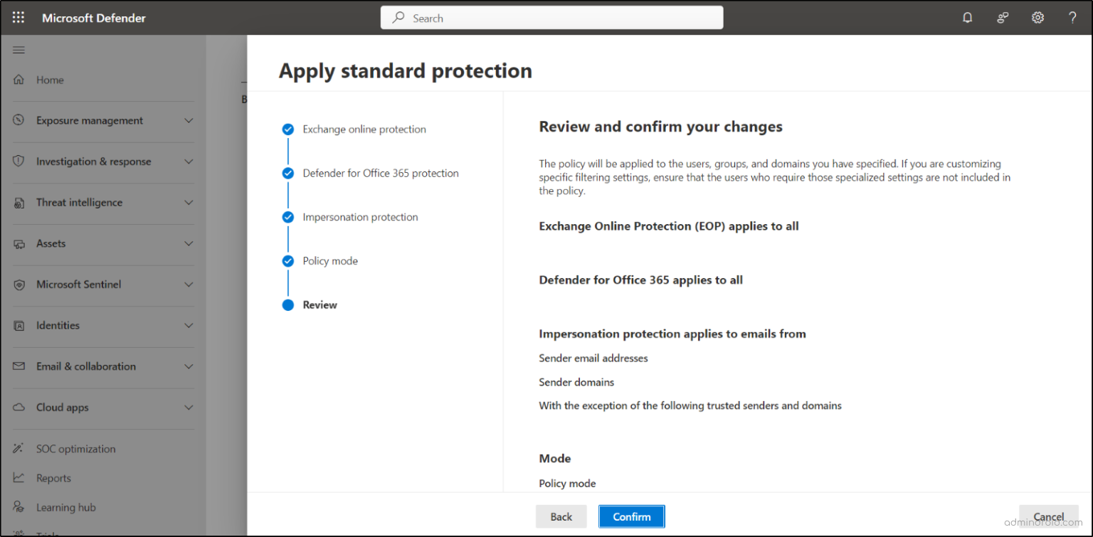 Enable Preset Security Policies in Microsoft 365
