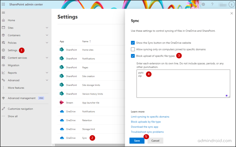 Block Uploading Specific File Types in SharePoint and OneDrive ...