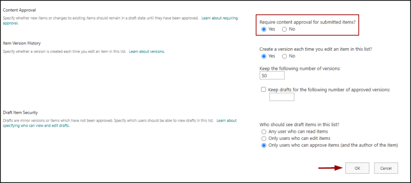 How to Configure Content Approvals in SharePoint Online