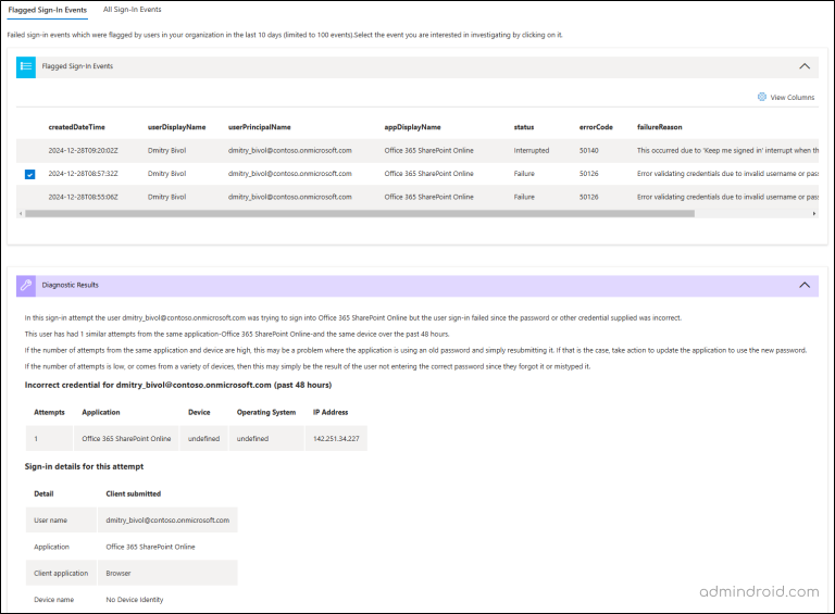 How to Use Sign-in Diagnostic in Microsoft Entra ID