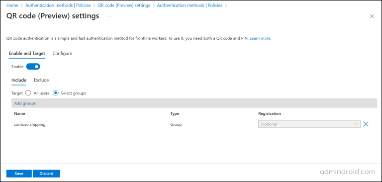 Enable QR code authentication method in Microsoft 365
