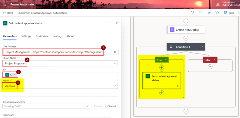 Create SharePoint Content Approvals with Power Automate