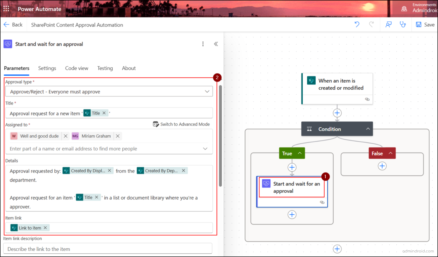 Create SharePoint Content Approvals with Power Automate