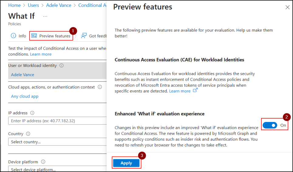 Microsoft Graph-Based Conditional Access What If Tool