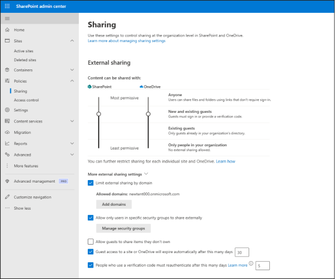 External Sharing Security Checklist in Microsoft 365