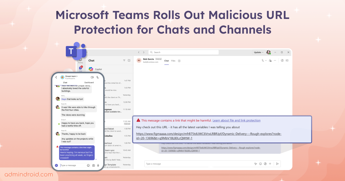 Malicious URL Protection in MS Teams Chats & Channels