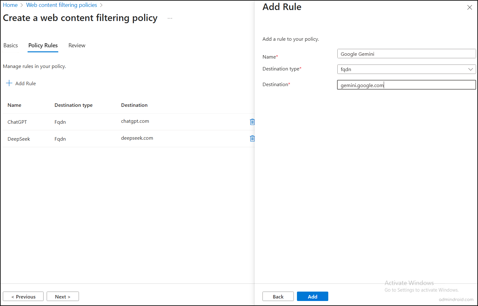 Block GenAI Using Web Content Filtering in Microsoft Entra