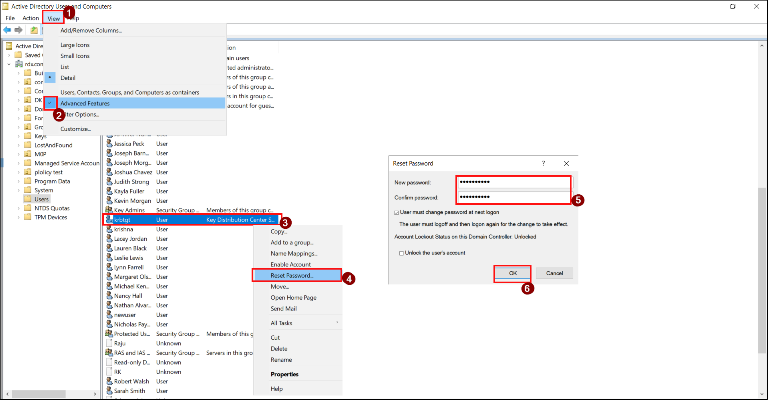 How to Reset KRBTGT Account Password in Active Directory