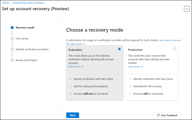 Self-Service Account Recovery in Microsoft Entra ID