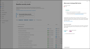Baseline Security Mode in Microsoft 365 Admin Center